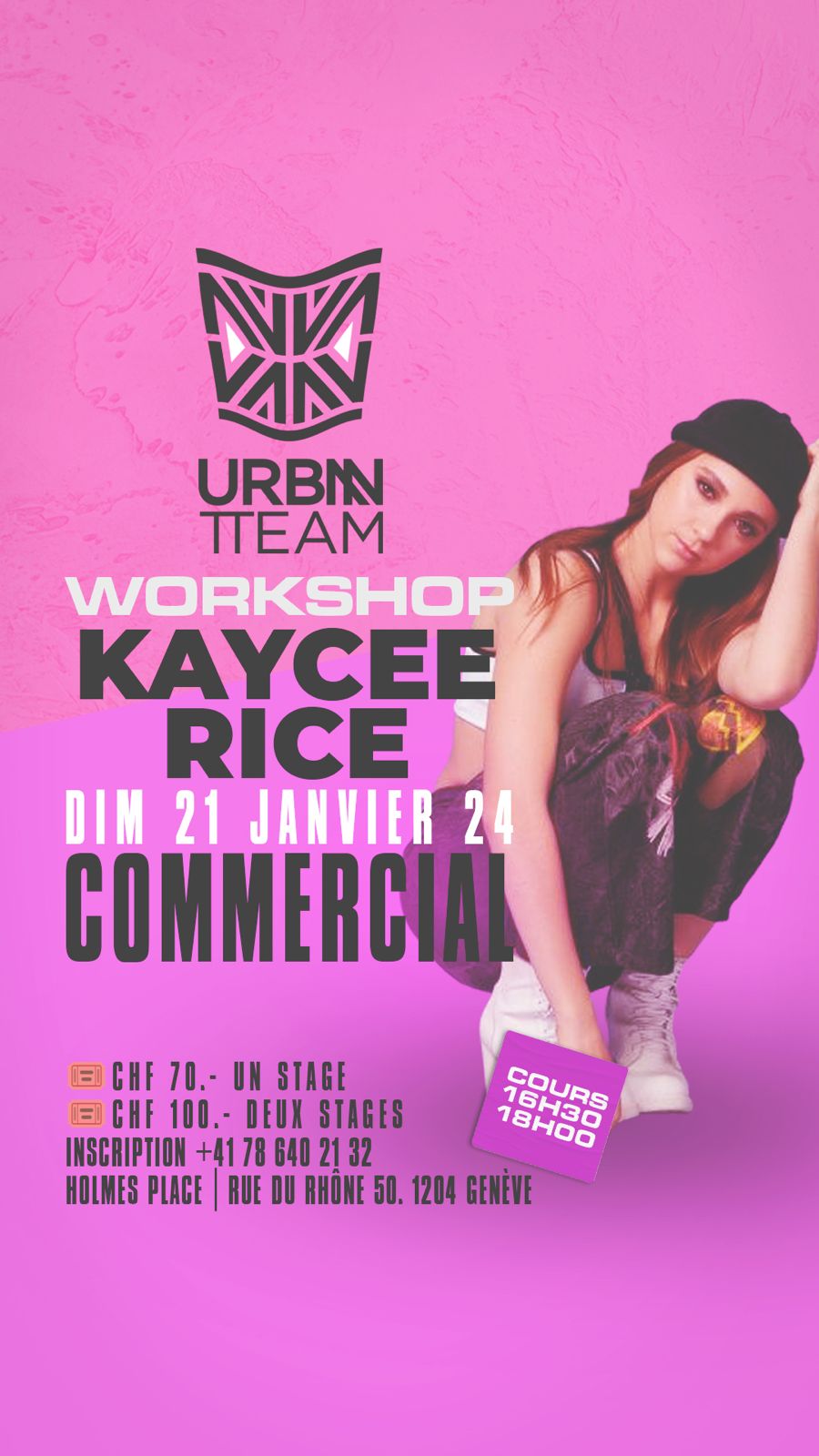 WORKSHOP – KAYCEE RICE - URBAN TEAM